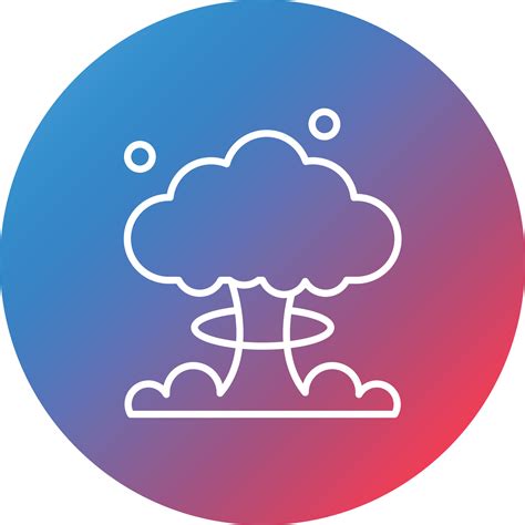 Nuclear Explosion Line Gradient Circle Background Icon 16865457 Vector