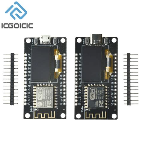 nodemcu placa de desarrollo wifi esp8266 micro tipo c oled de 0 96