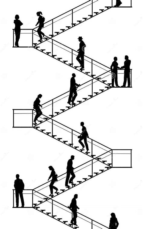 Stairway Stock Vector Illustration Of Outline Staircase 10458417