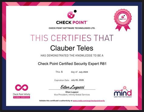 Securitynetwork Ccse Checkpoint Certification Clauber Teles