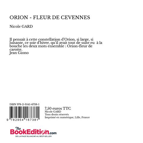 Orion Fleur De Cevennes Nicole Gard