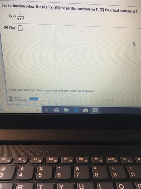 solved find a f x b the partition numbers for f and