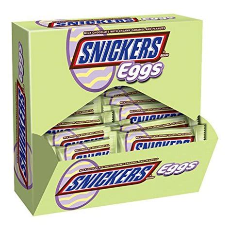 Snickers Chocolate Easter Candy Eggs 11 Ounce 24 Count Box Bars Chocolate Candy Bar