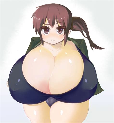 Rule 34 Breasts Brown Eyes Brown Hair Business Suit Cleavage Gigantic Breasts Original Oukadan