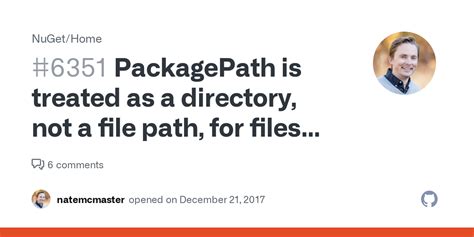packagepath is treated as a directory not a file path for files with