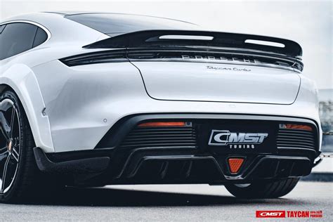 Cmst Genuine Carbon Fiber Rear Spoiler For Porsche Taycan Turbo And Turb