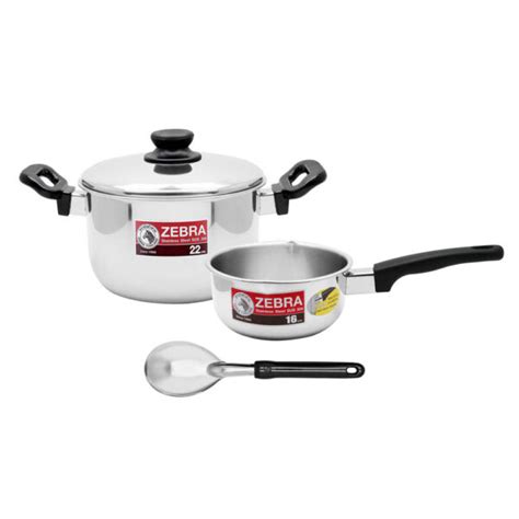 4pcs Lets Cook Cookware Set Zebra Malaysia