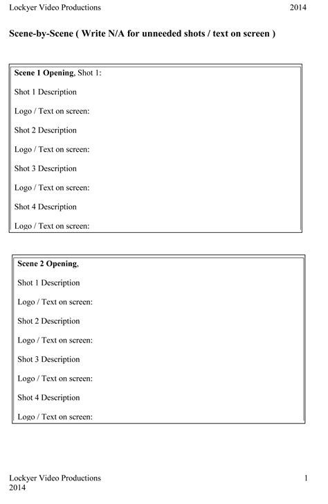 Scene Outline Template