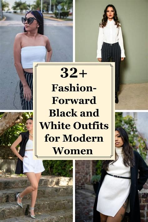 32 Fashion Forward Black And White Outfits For Modern Women