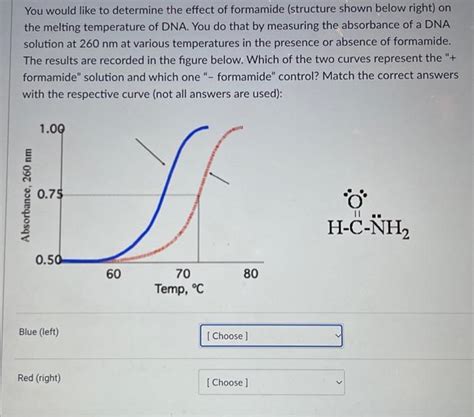 Solved You Would Like To Determine The Effect Of Formamide