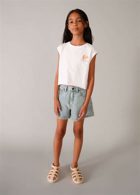 Girl Denim Shorts Light Denim Mayoral