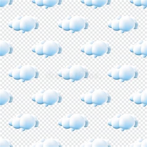 Seamless Pattern With Clouds Cute Clouds Pattern Cartoon Clouds