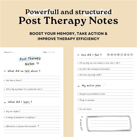 Therapy Journal Post Therapy Notes Therapy Debrief Journal Therapy