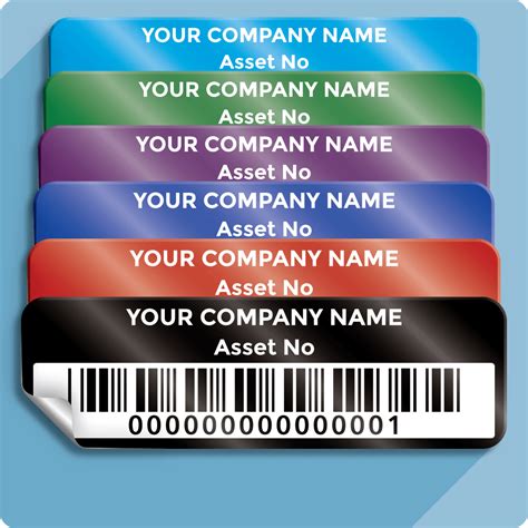 Barcode Asset Labels Wide Design 6 Asset Labels From Staymarked