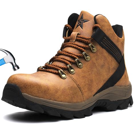 Ownshoe Waterproof Mens Work Boots Steel Toe Safety Shoes Non Slip