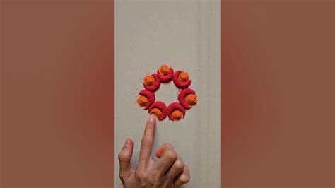 Mini Rangoli Design Quick Easy Rangoli Youtube