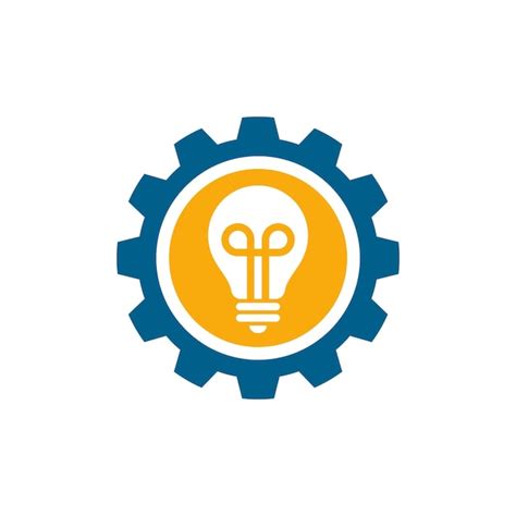 Premium Photo Gear Bulb Logo Vector Template Creative Bulb Logo