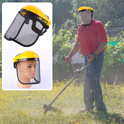 Kqjqs Headworn Steel Wire Mesh Mask Garden Trimming Protector Grass Cutting Hat Avoid Face