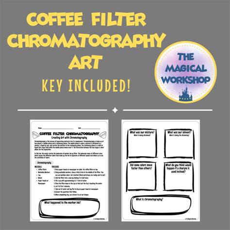 Coffee Filter Chromatography Art By The Magical Workshop Tpt
