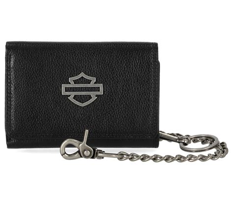 Open Bar And Shield Trifold Chain Wallet Harley Davidson Australia