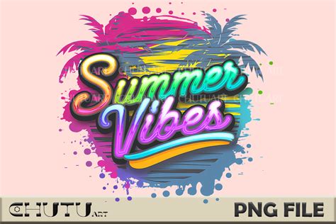 Summer Vibes Png Tropical Sunset Graphic By Chutu Art · Creative Fabrica