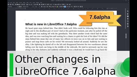 Other Changes To LibreOffice 7 6alpha YouTube