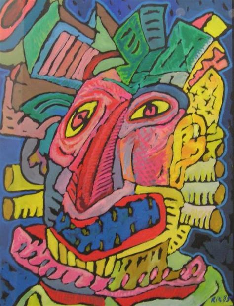 Rik Van Iersel Rik Van Iersel Acryl Op Papier Personage Verkocht Kunstveiling Nl