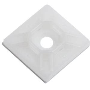 1 X 1 White High Performance Cable Tie Mounting Base 100 Pack
