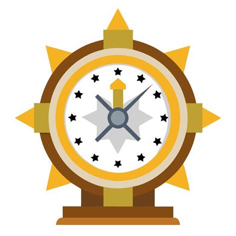 A Sun Dial With A Sun Symbol On The Top Premium Ai Generated Vector