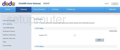 All Screenshots For The Huawei Hg659 Dodo