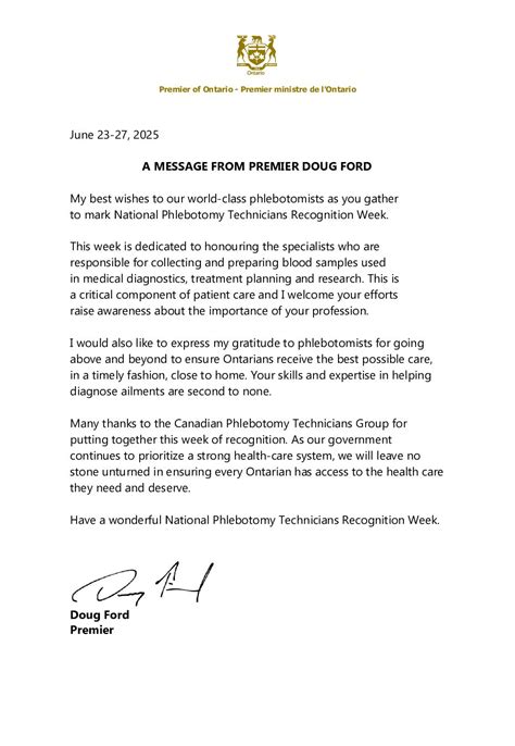Recognition Week Canadian Phlebotomy Technicians Group Inc