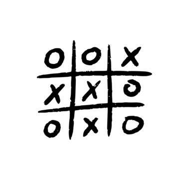 Tic Tac Toe Vector Design Images Hand Drawn Tic Tac Toe Game Simple