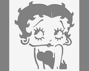 Betty Boop Stencil Reusable 190 Micron Polyester Tv Theme Decor Etsy