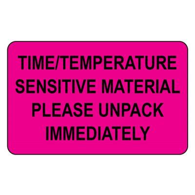 Label Time Temperature Sensitive