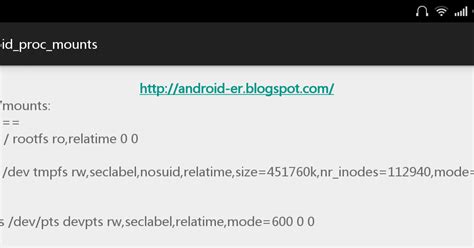 Android Er Android Read File Procmounts