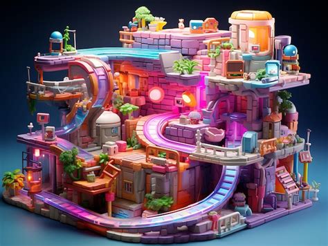 Premium Photo Photo Of Platformer Game Room Boys With Platform