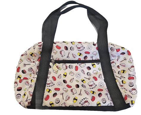 Rare Vintage Nylon Hello Kitty Sushi Japan Duffle Sho Gem