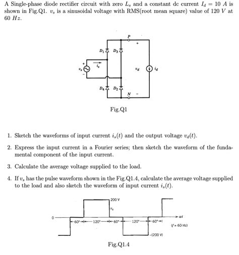 Solved A Single Phase Diode Rectifier Circuit With Zero L
