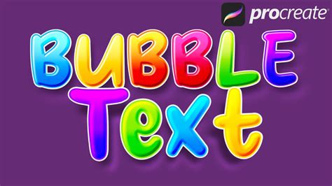 Bubble Text Procreate Tutorial 137 Youtube