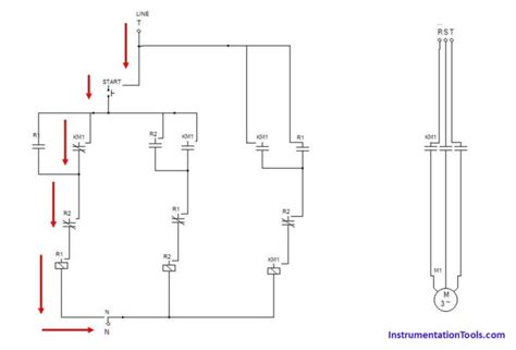 Motor Classic Control Circuits Using Single Push Button