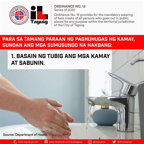 I Love Taguig Ang Paghuhugas Ng Kamay Ay Isa Sa Mga
