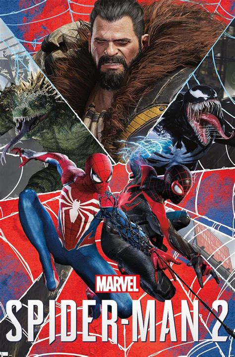 Marvels Spider Man 2 Group Wall Poster 34l X 224w