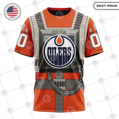 Hot Edmonton Oilers Star Wars Rebel Pilot Design Custom Shirt