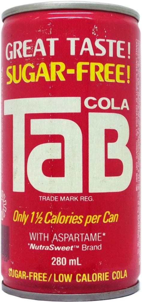 Tab Cola Diet 280ml Canada 1986
