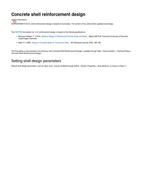 concrete shell reinforcement design pdf