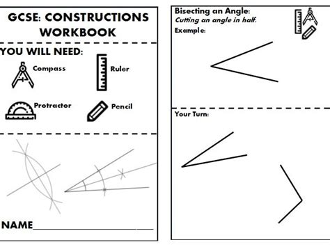 Constructions Worksheet Gcse Locus And Construction Pdf