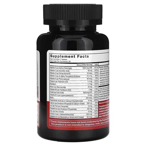 Force Factor Womens Multivitamin 60 Tablets