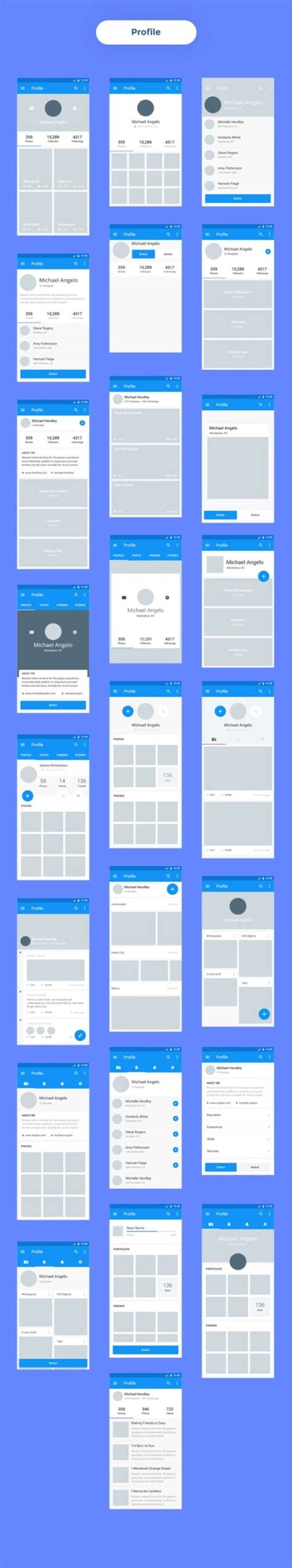 Baseframe Wireframe Mobile UI KIT
