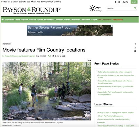 New Article In Payson Roundup Huckanddorothy