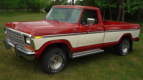 1978 Ford F 150 Ranger Pickup Truck 4x4 Sharp Two Tone Ford Red And White
